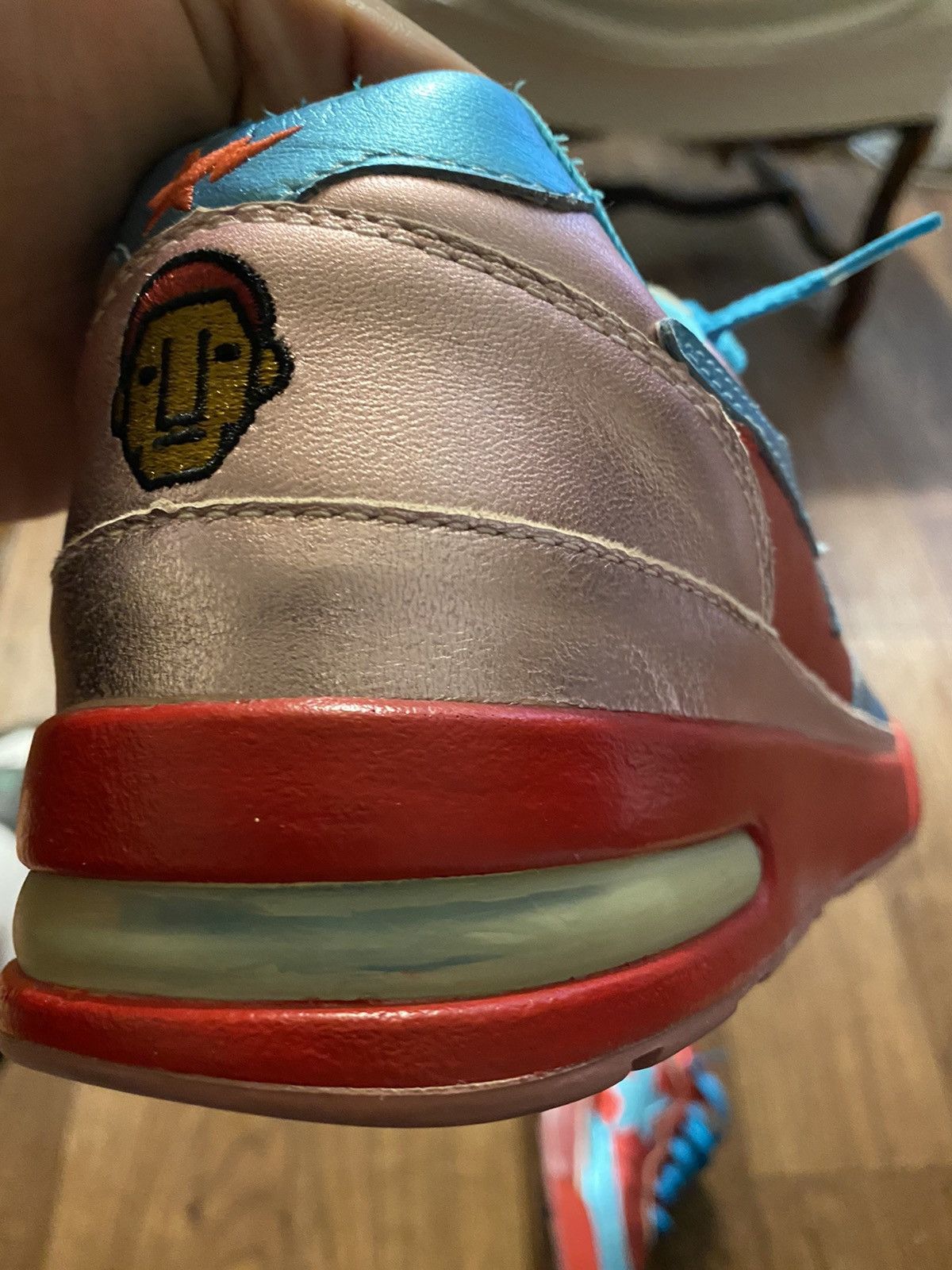 Bape Bape X Pharrell Roadsta (bapesta) red/blue | Grailed