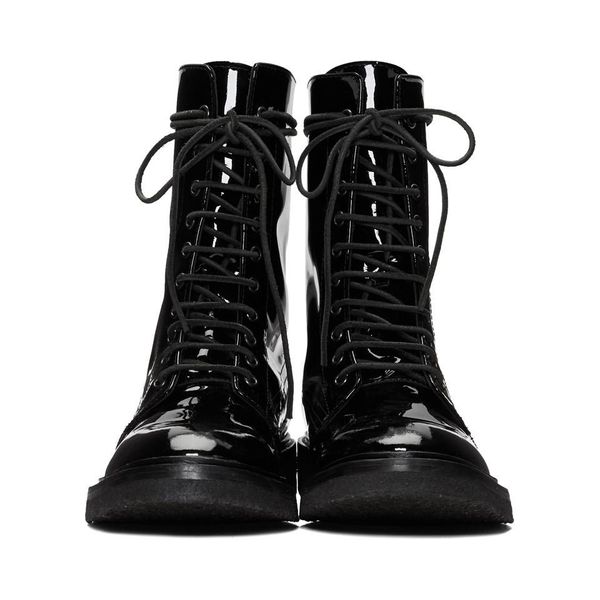 Rhude Rhude Ma-1 Black Patent Combat Boot | Grailed