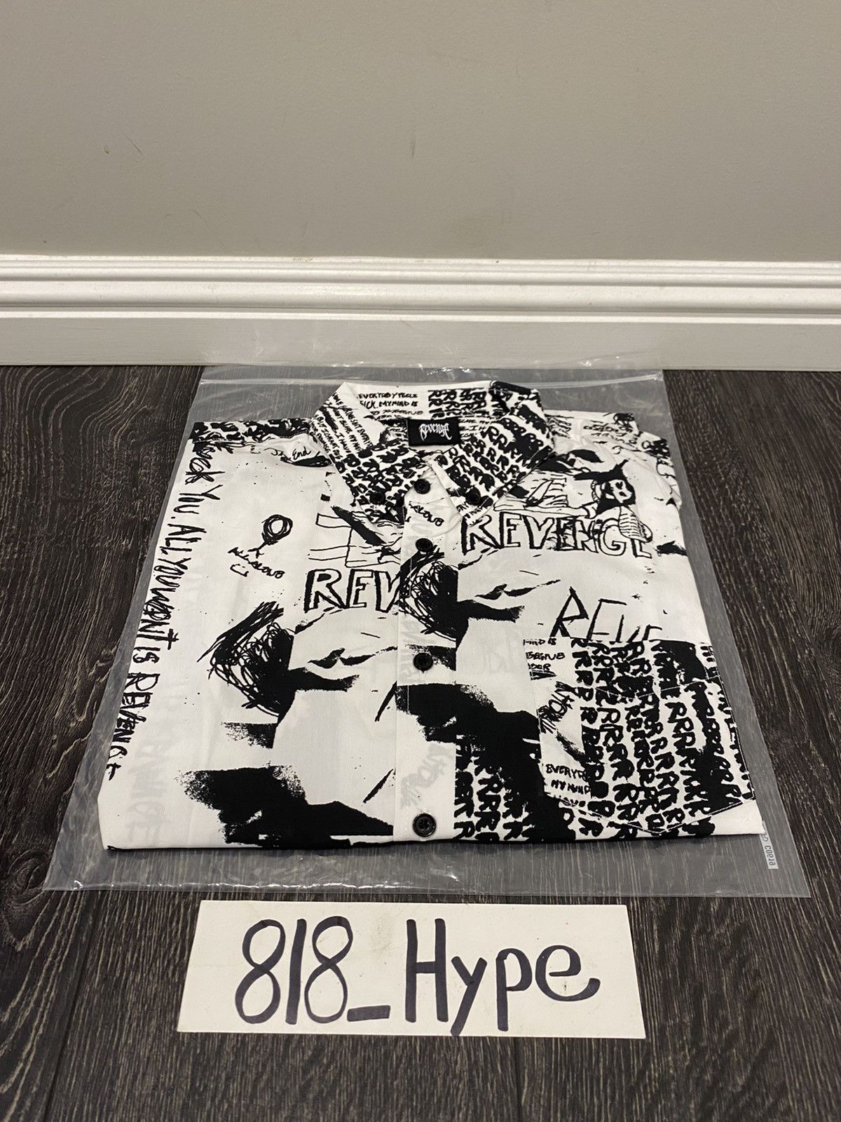 Revenge Revenge Graffiti Button Up Shirt | Grailed
