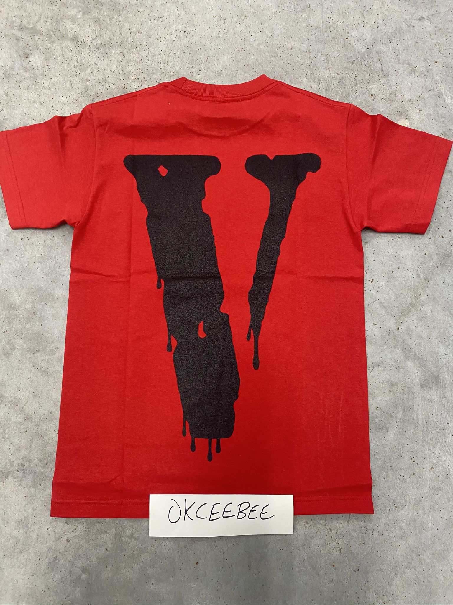 Vlone Vlone x NAV Red Drip Tee | Grailed