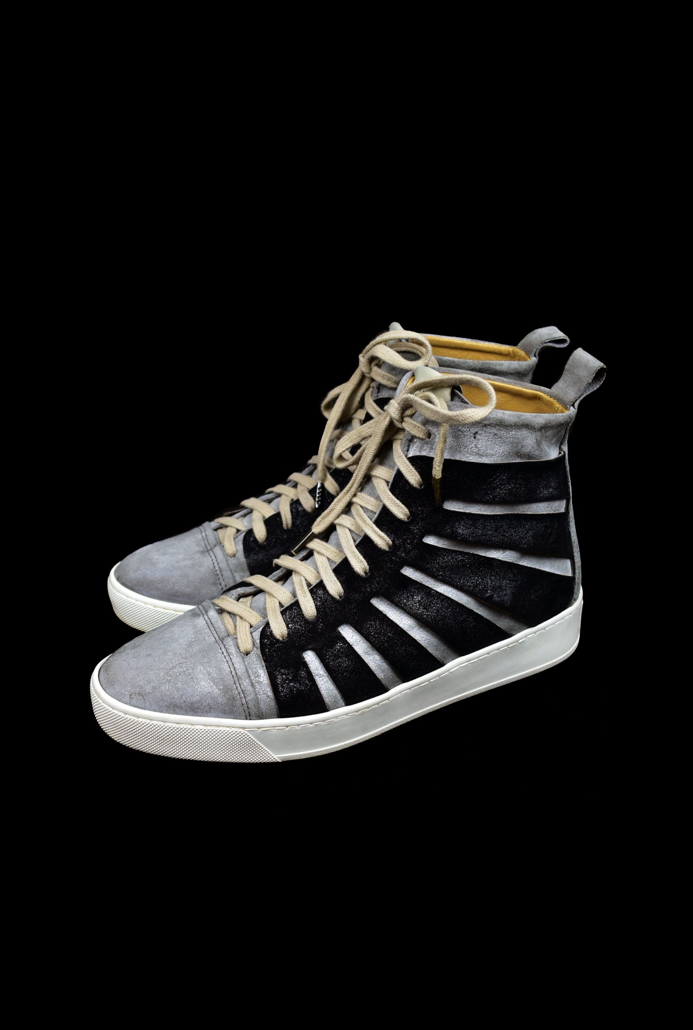 Rick Owens SERAFINI LIMITED EDITION BLISTERED LEATHER HI-TOPS | Grailed