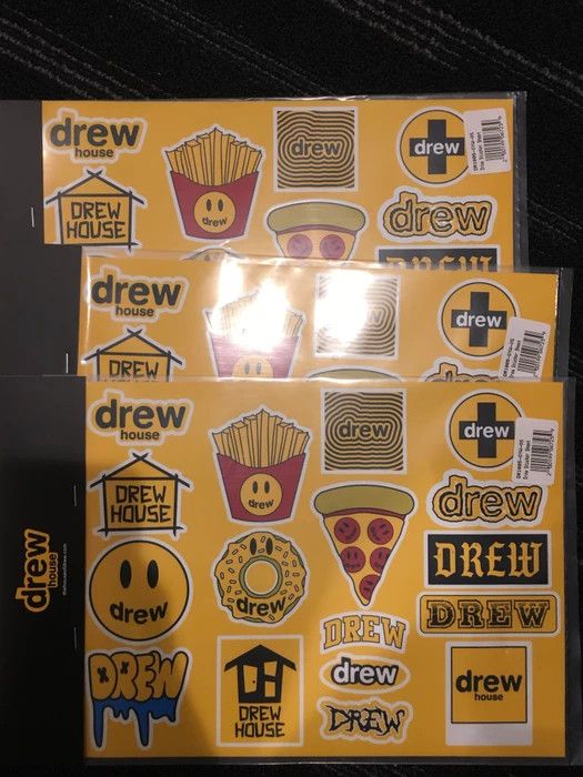Drew House × Justin Bieber Drew House Sticker Sheet | Grailed
