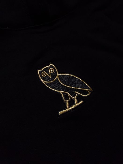 Octobers Very Own OVO x Drake OG Gold Embroidered Logo Black Hoodie ...