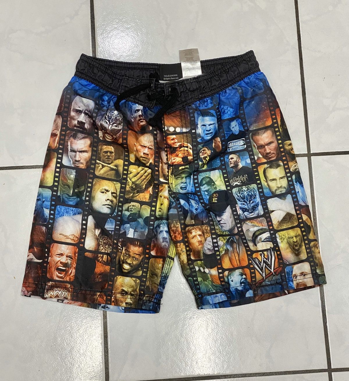 WCW/nWo × WWE × WWF WWE John Cena The Rock Swim Trunks Board Shorts ...