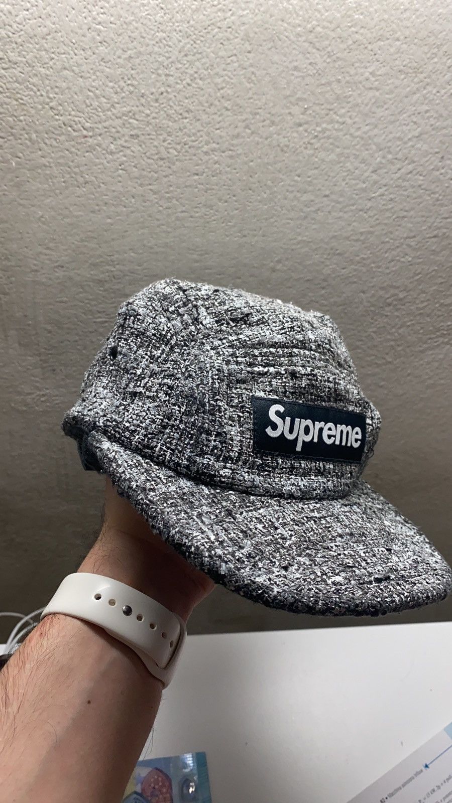 New Era × Supreme Boucle Camp Cap | Grailed