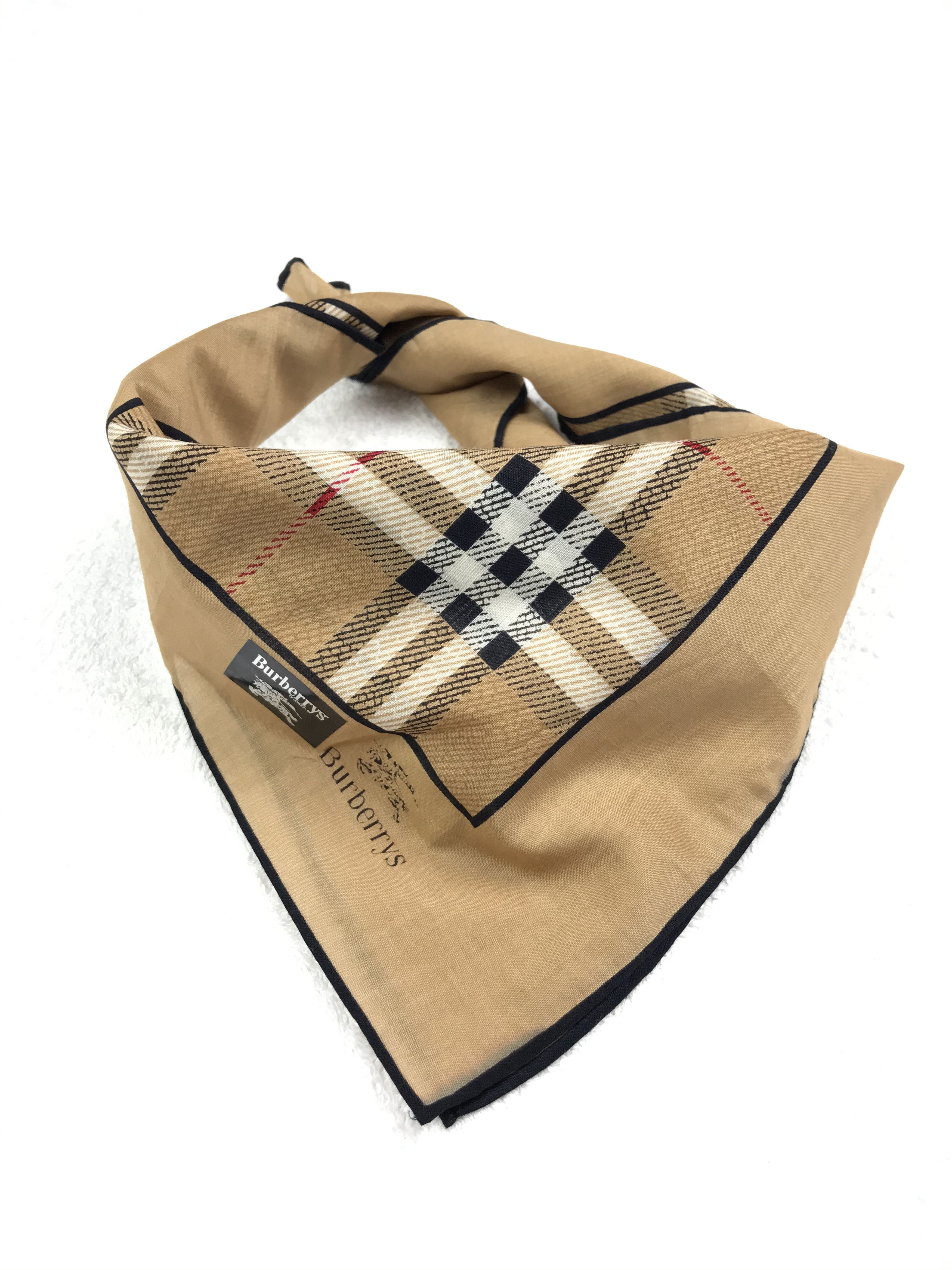 Vintage Burberry Bandana Handkerchief Scarf Nova Check | Grailed