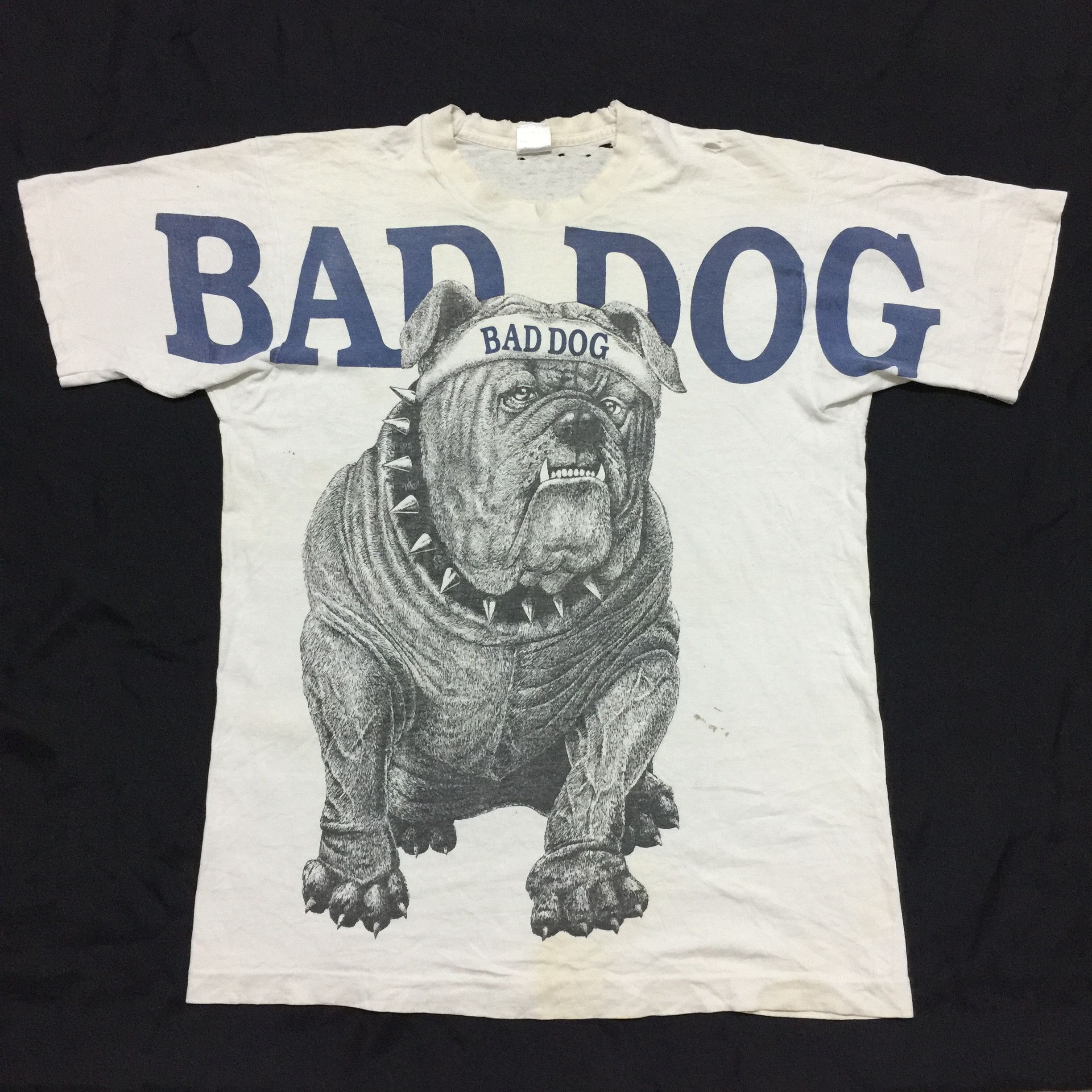 Vintage Vintage 90s Bad Dog Pitbull Animal single stitch t-shirt | Grailed