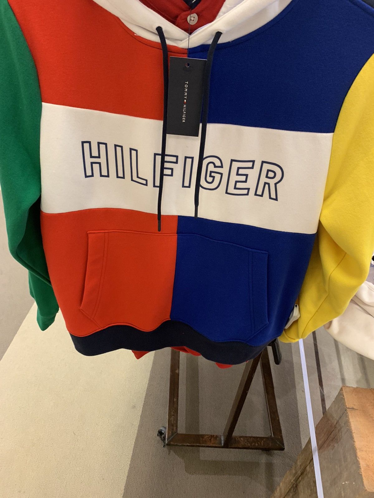 Tommy Hilfiger Deadstock Logo Archived COLORBLOCK hoodie | Grailed