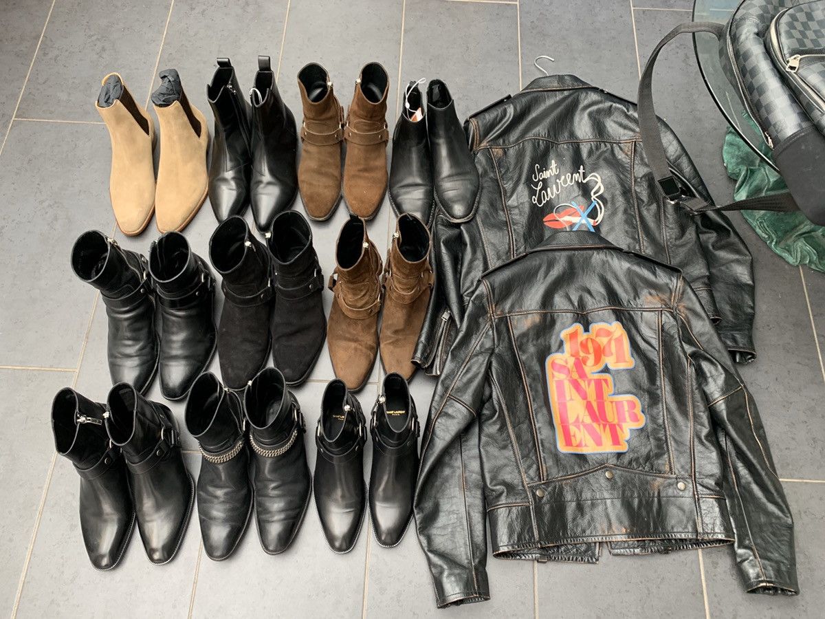 Saint Laurent Paris Leather chelsea boot slp wyatt | Grailed