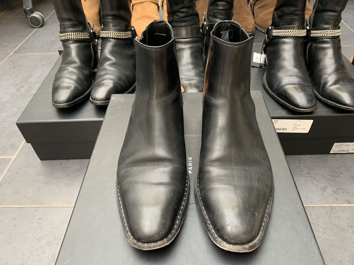 Saint Laurent Paris Leather chelsea boot slp wyatt | Grailed