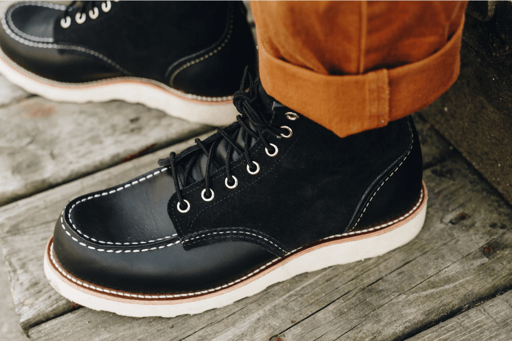 Red Wing Red Wing 8818 Limited Edition Black Leather Suede Boots | Grailed