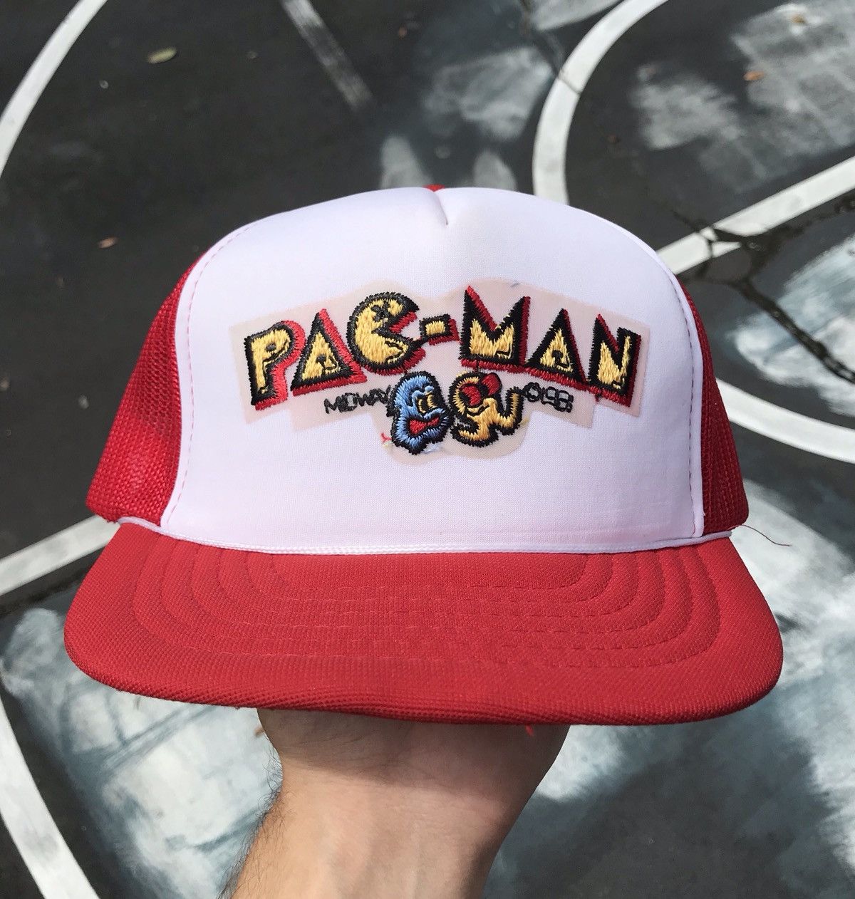 Vintage VINTAGE PAC MAN 80s MENS HAT STITCHED FOAM TRUCKER CAP COM ...