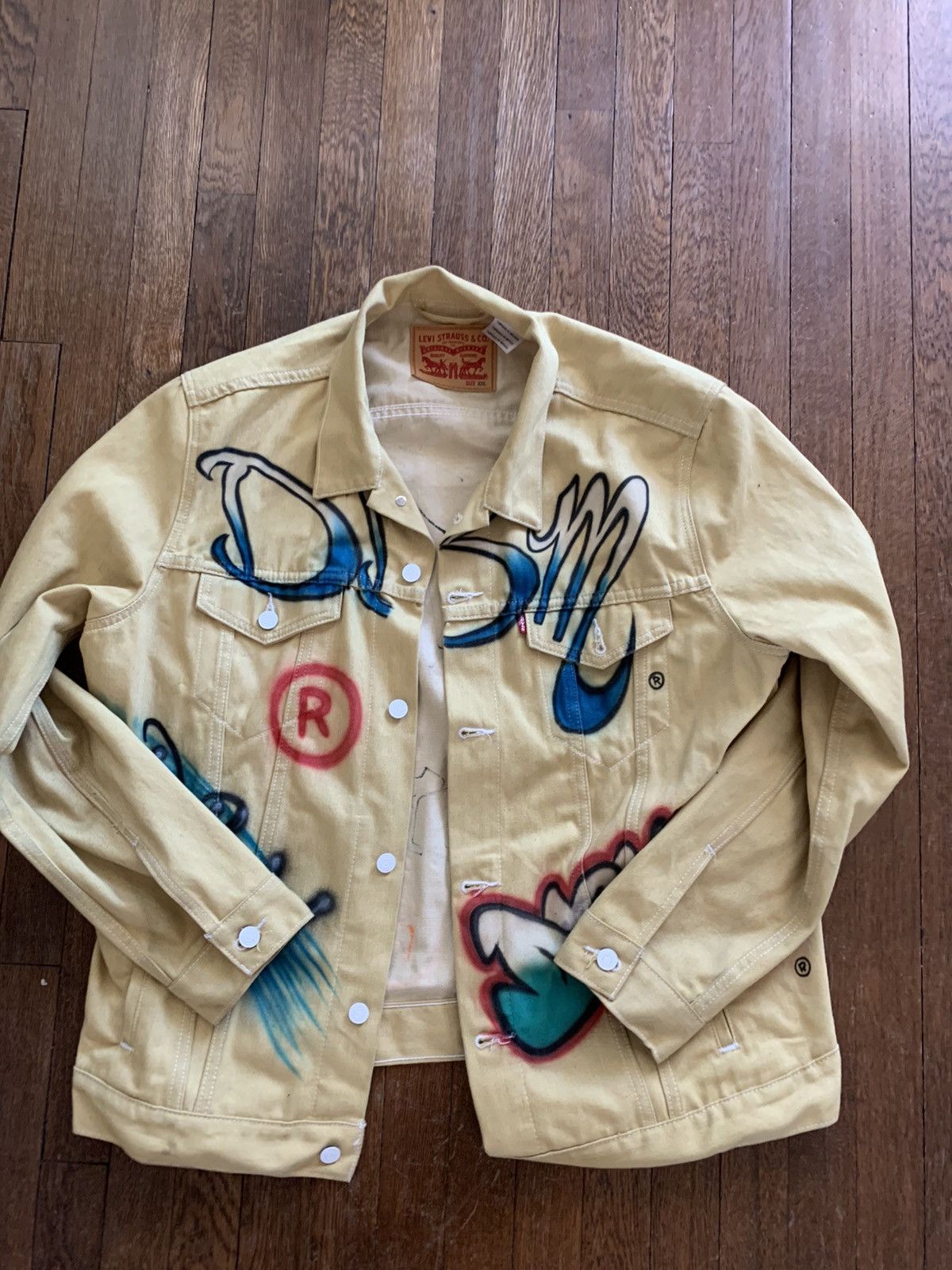 Dbm DONT BE MAD YELLOW DENIM JACKET (XXL) | Grailed