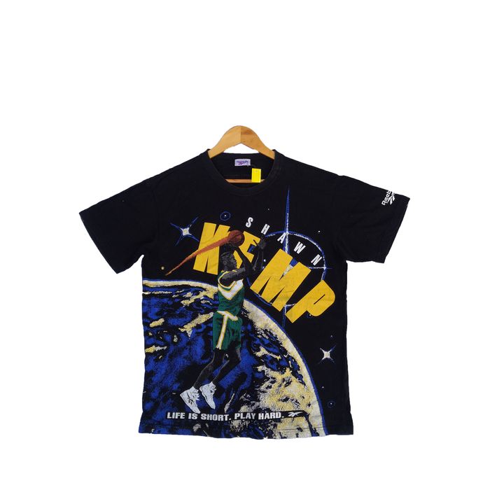 Vintage Shawn Kemp Reebok T-Shirt Life is Short Play Hard | BS18127 ...