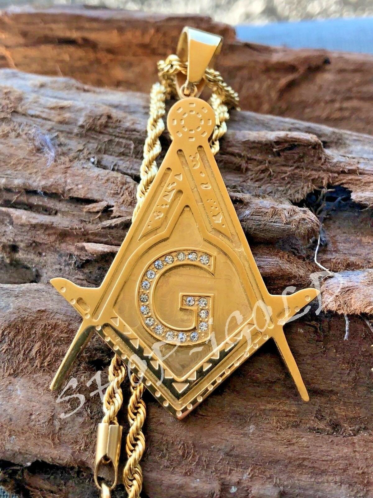 Jewelry 316L STAINLESS STEEL "MASONIC G FREE MASON" 24"ROPE CHAIN | Grailed