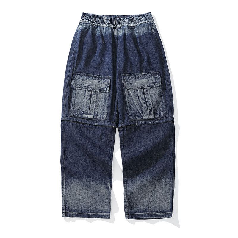 Vintage Blue Techwear Cargo Pants | Grailed