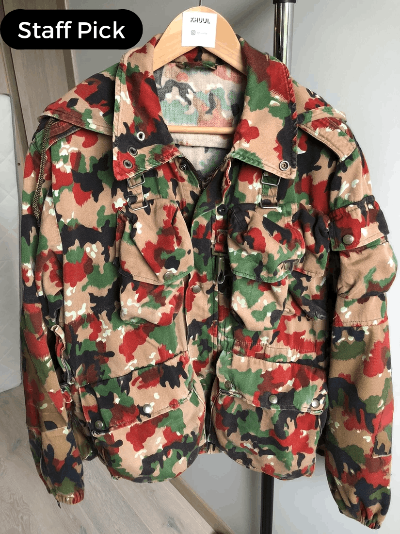 Vintage Vintage Camo Swiss Army Military Avant Leibermuster Jacket ...