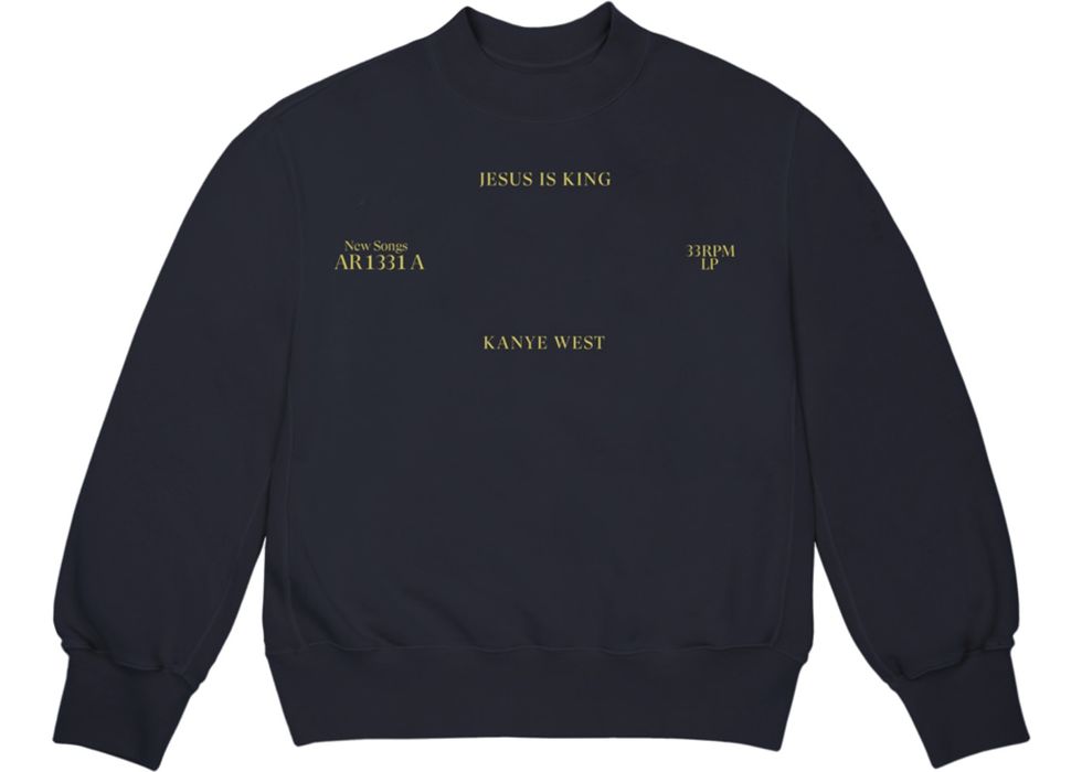 Kanye West 🔴 NEW 🔴 JESUS IS KING VINYL CREWNECK II - NAVY - JIK | Grailed