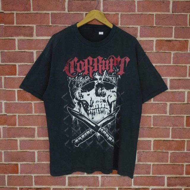 Vintage Vintage Los Angles Corrupt Skulls Design Gangster Shirt | Grailed