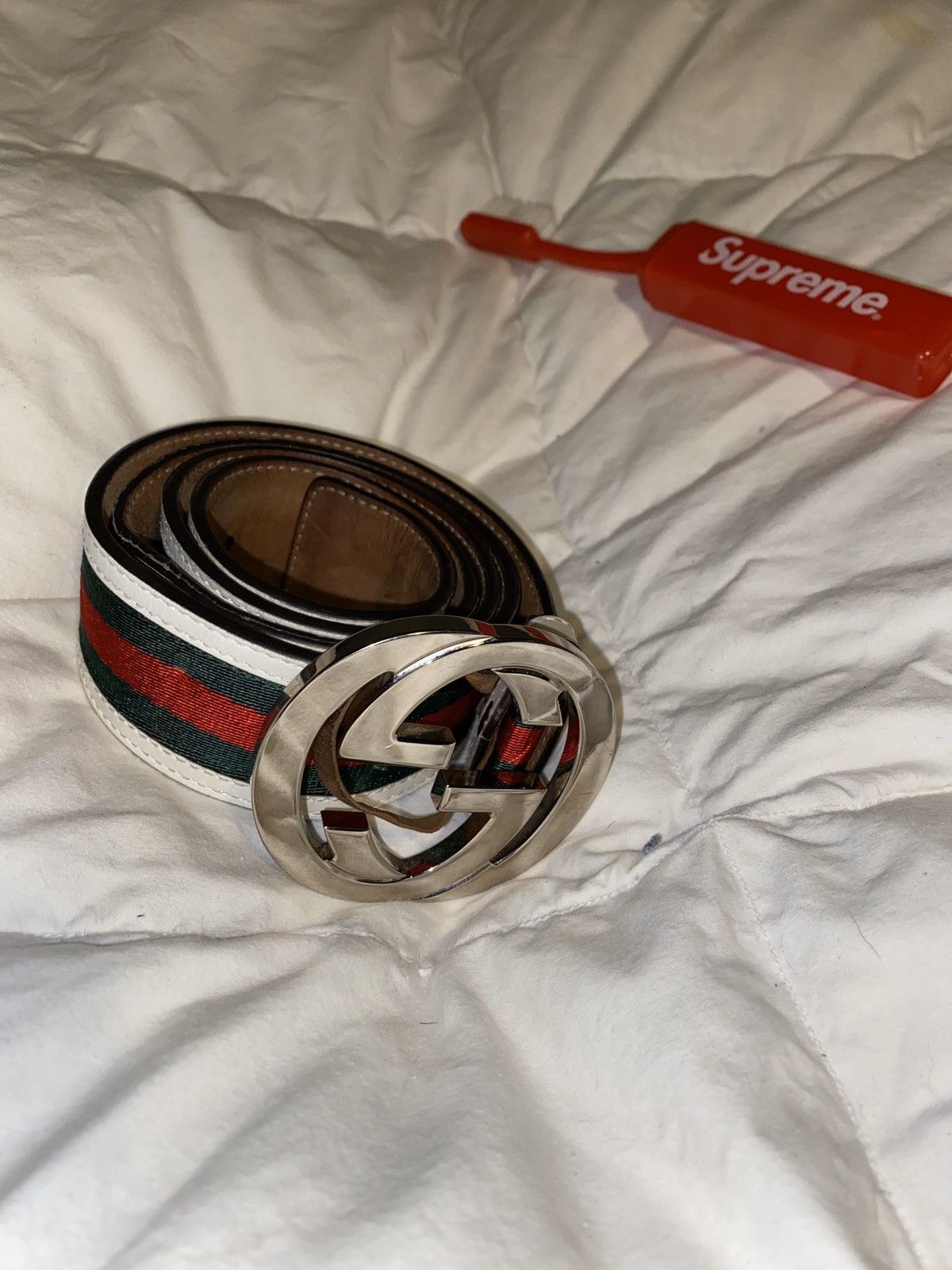 Gucci Original White Gucci Belt | Grailed
