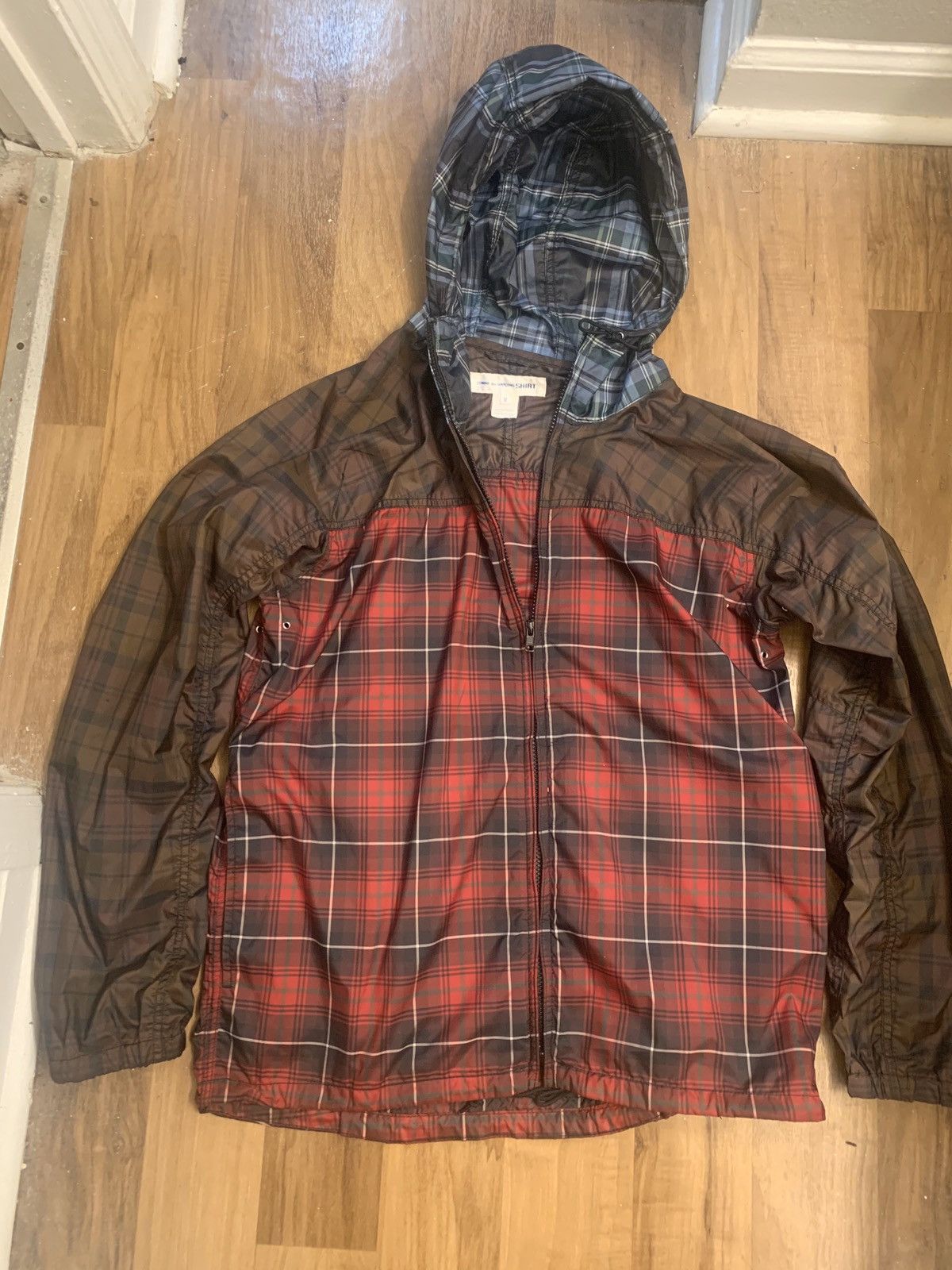 Comme des Garcons CDG MULTI-PLAID light weight jacket | Grailed