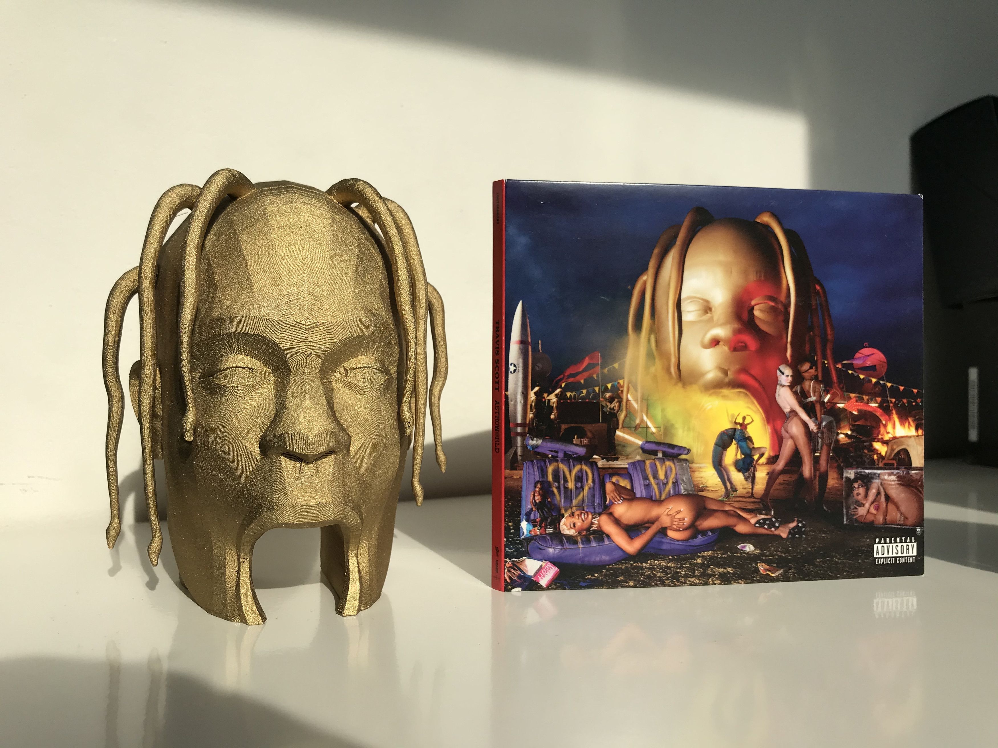 Travis Scott Travis Scott Astroworld Head Cover Album 3D Printed Figure ...