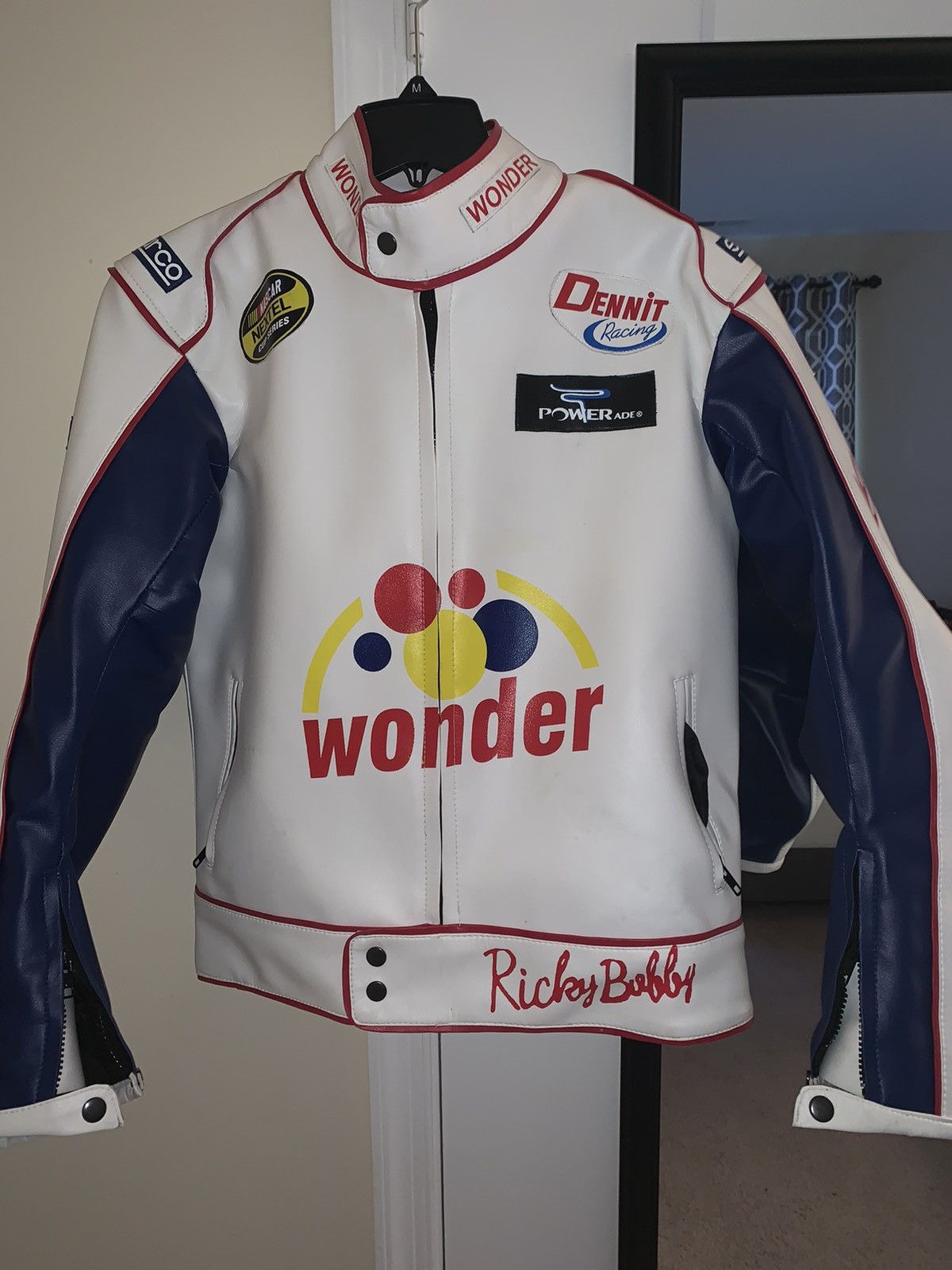 Vintage Ricky Bobby Replica Leather Racing Jacket | Grailed