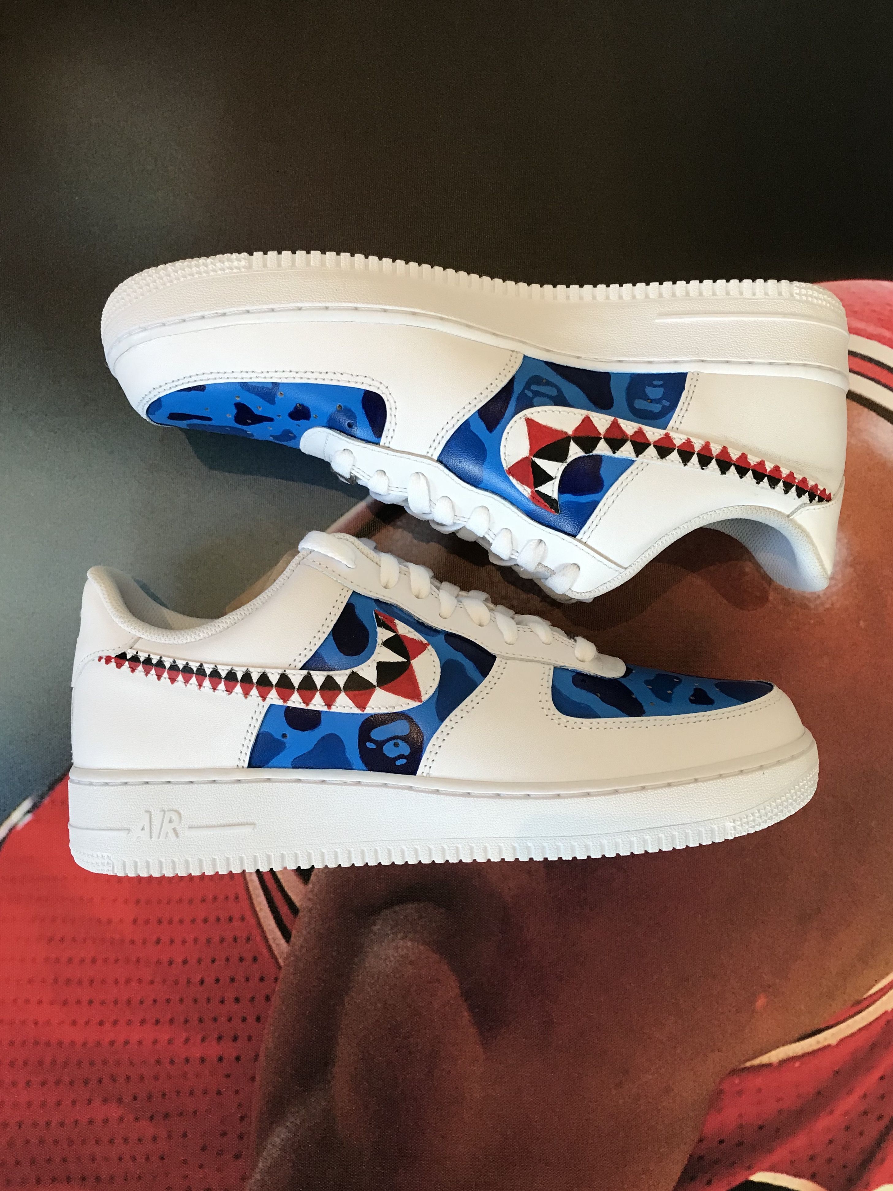 Custom Custom Bape Air Force 1 | Grailed