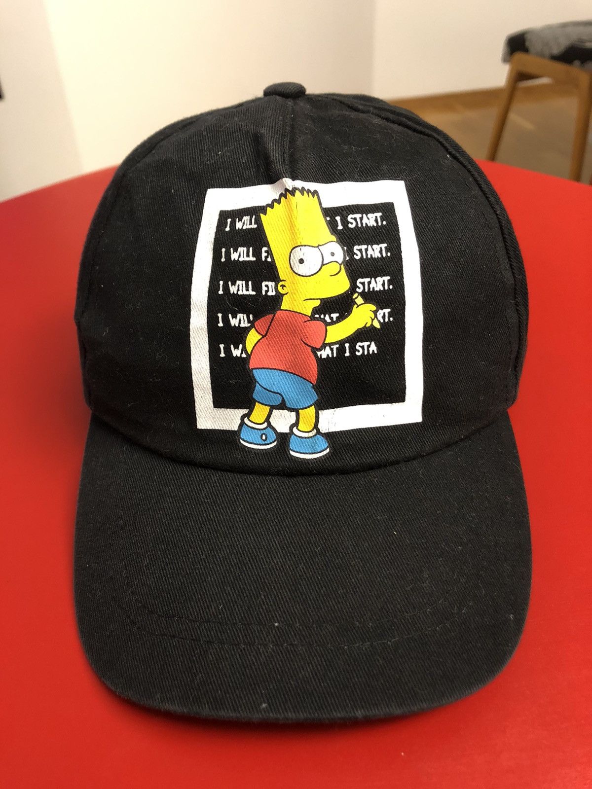 Vintage THE SIMPSONS BART WHITEBOARD WRITING STRAPBACK HAT | Grailed