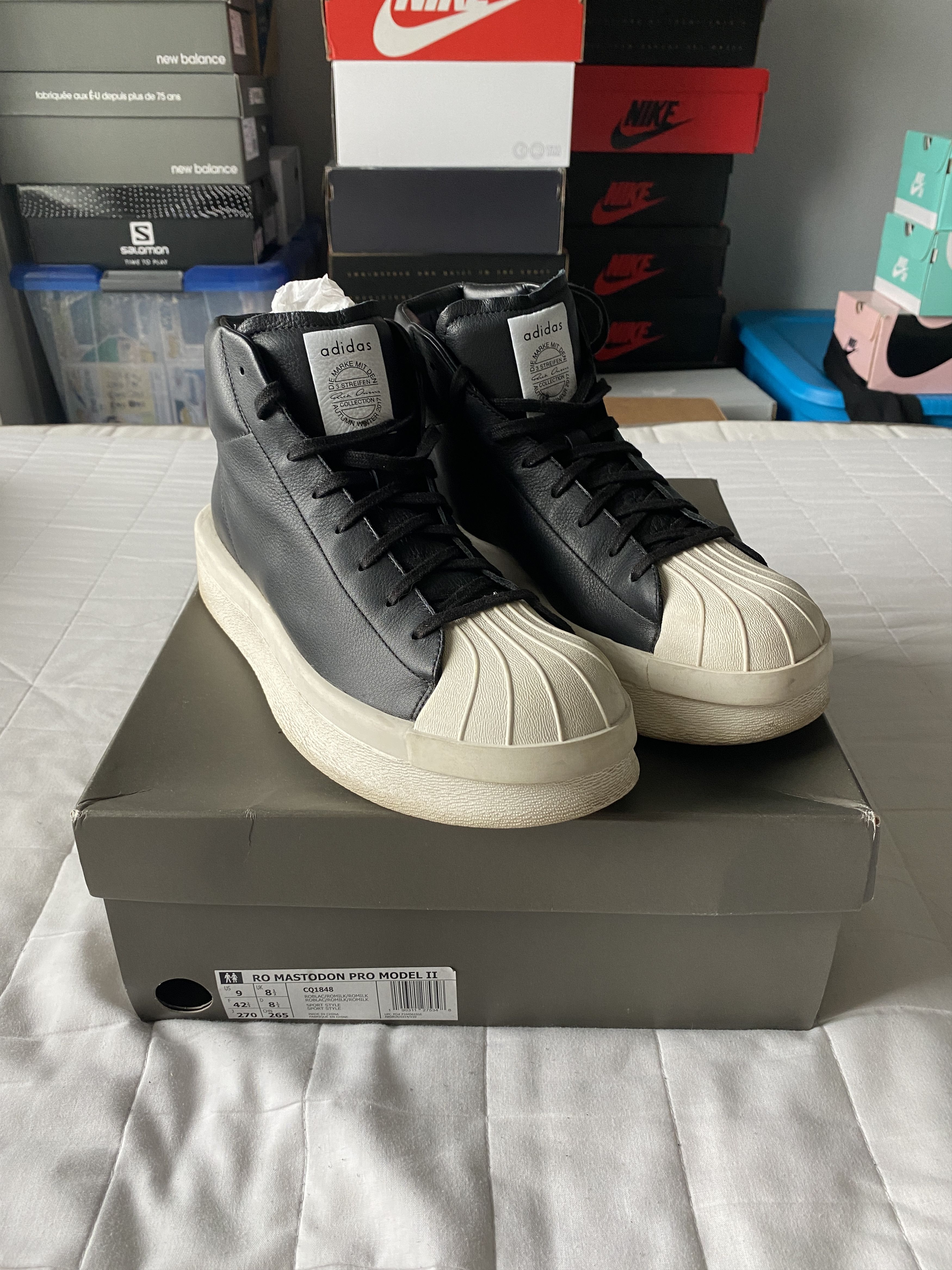 Adidas RICK OWENS X ADIDAS MASTODON PRO MODEL II BLACK | Grailed