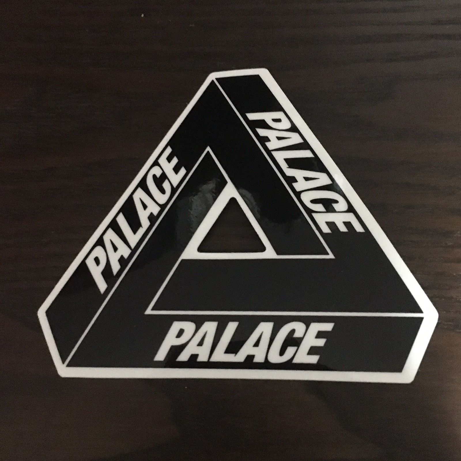 Palace Tri-Ferg Black White Logo Sticker Decal | Grailed
