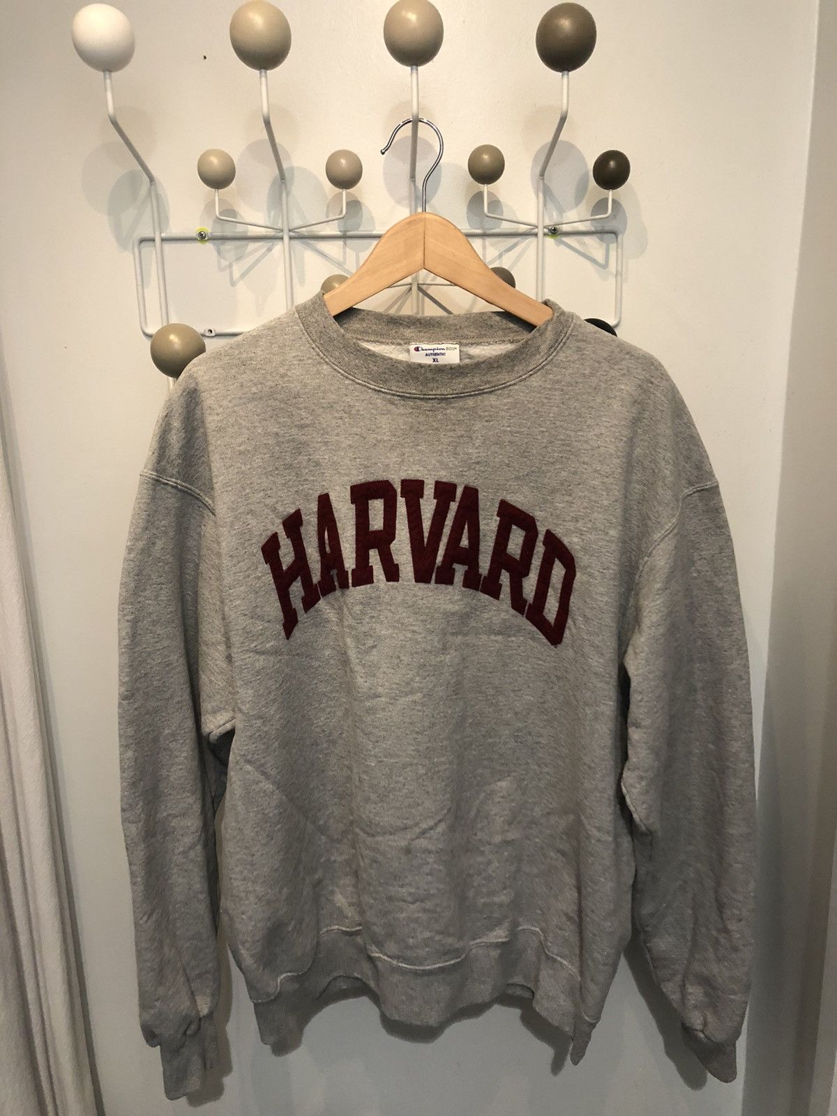 Champion Grey Harvard Champion Crew Neck | Grailed