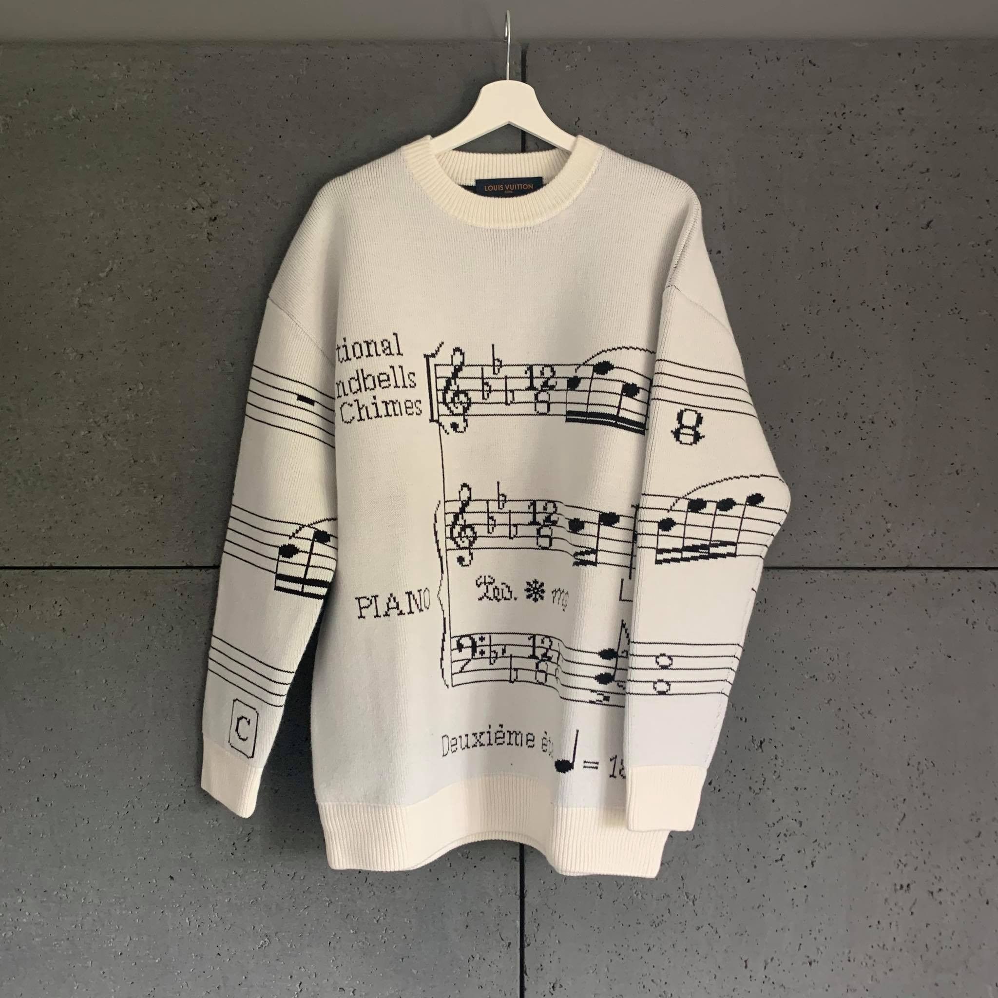 Louis Vuitton × Virgil Abloh Partition Intarsia Music Note Sweater ...
