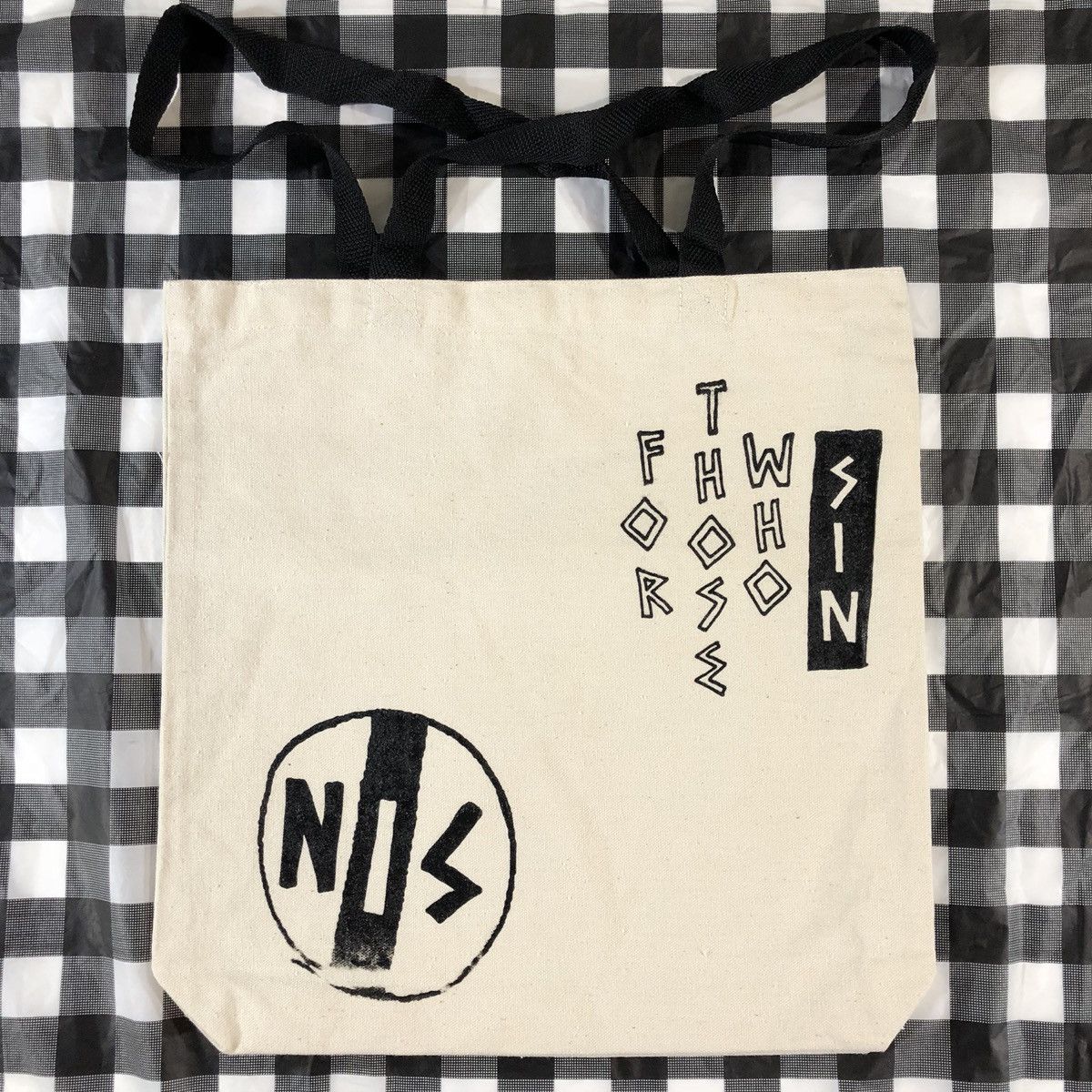 For Those Who Sin For Those Who Sin Canvas Tote Bag Natural Color | Grailed