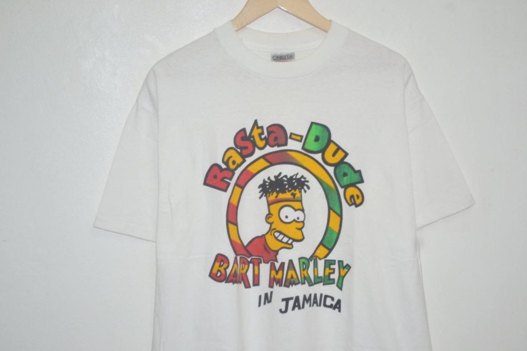 The Simpsons VINTAGE 90s BART SIMPSONS REGGAE RASTA BOB MARLEY WEED ...