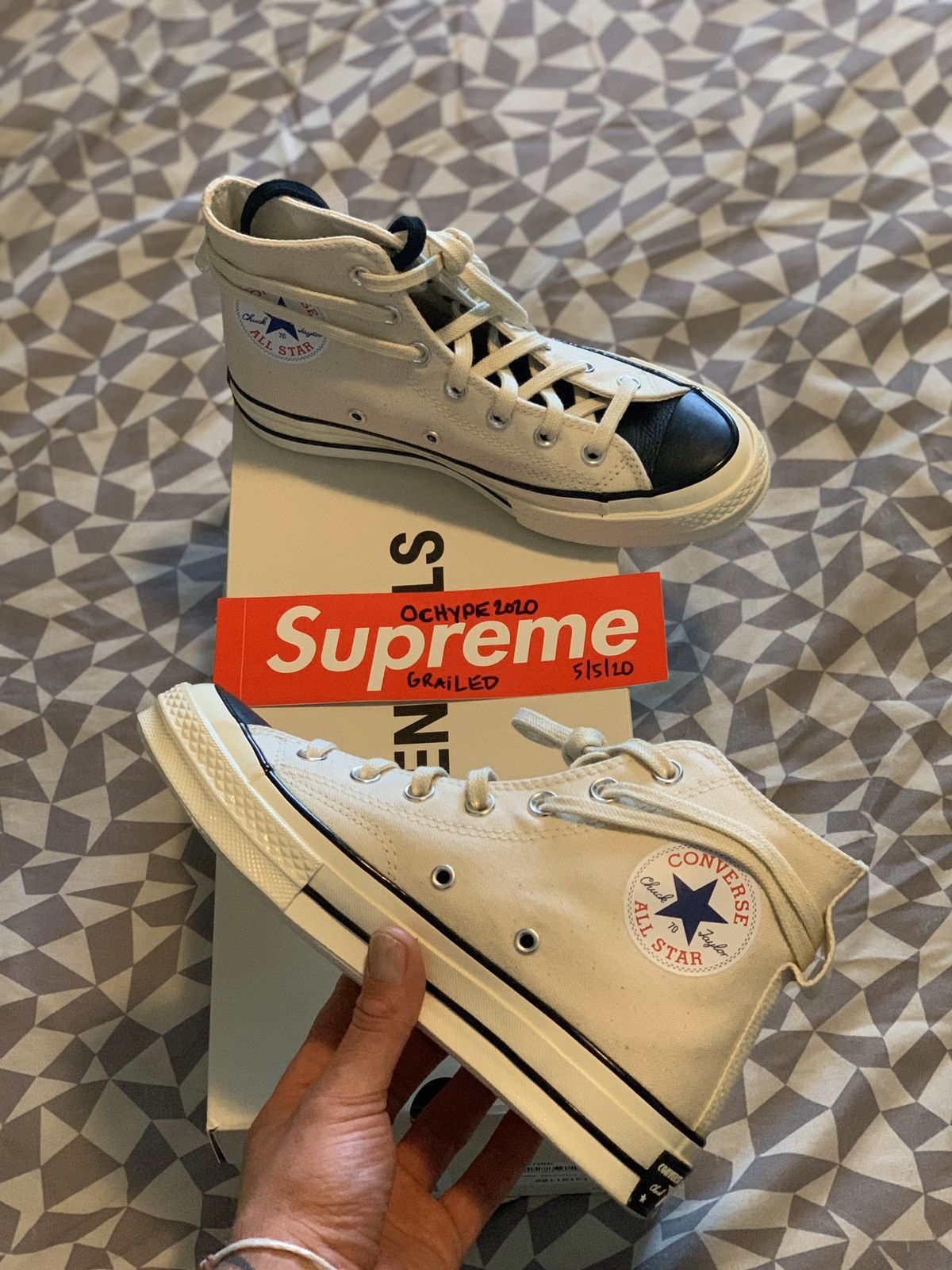 Converse × FOG × Fear of God Essentials Off White Converse Edition ...