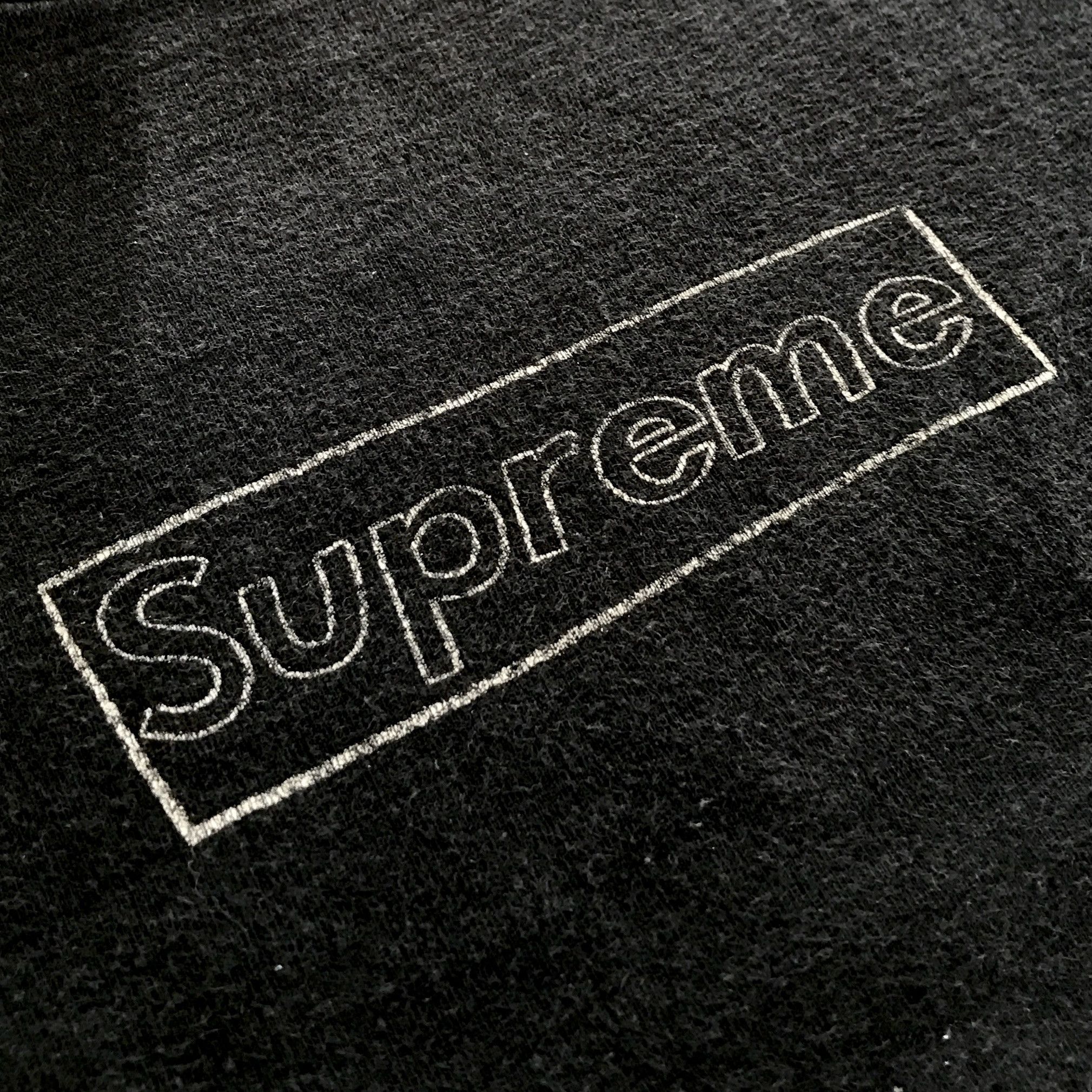 Kaws × Supreme 2011 KAWS Box Logo Tee | Grailed