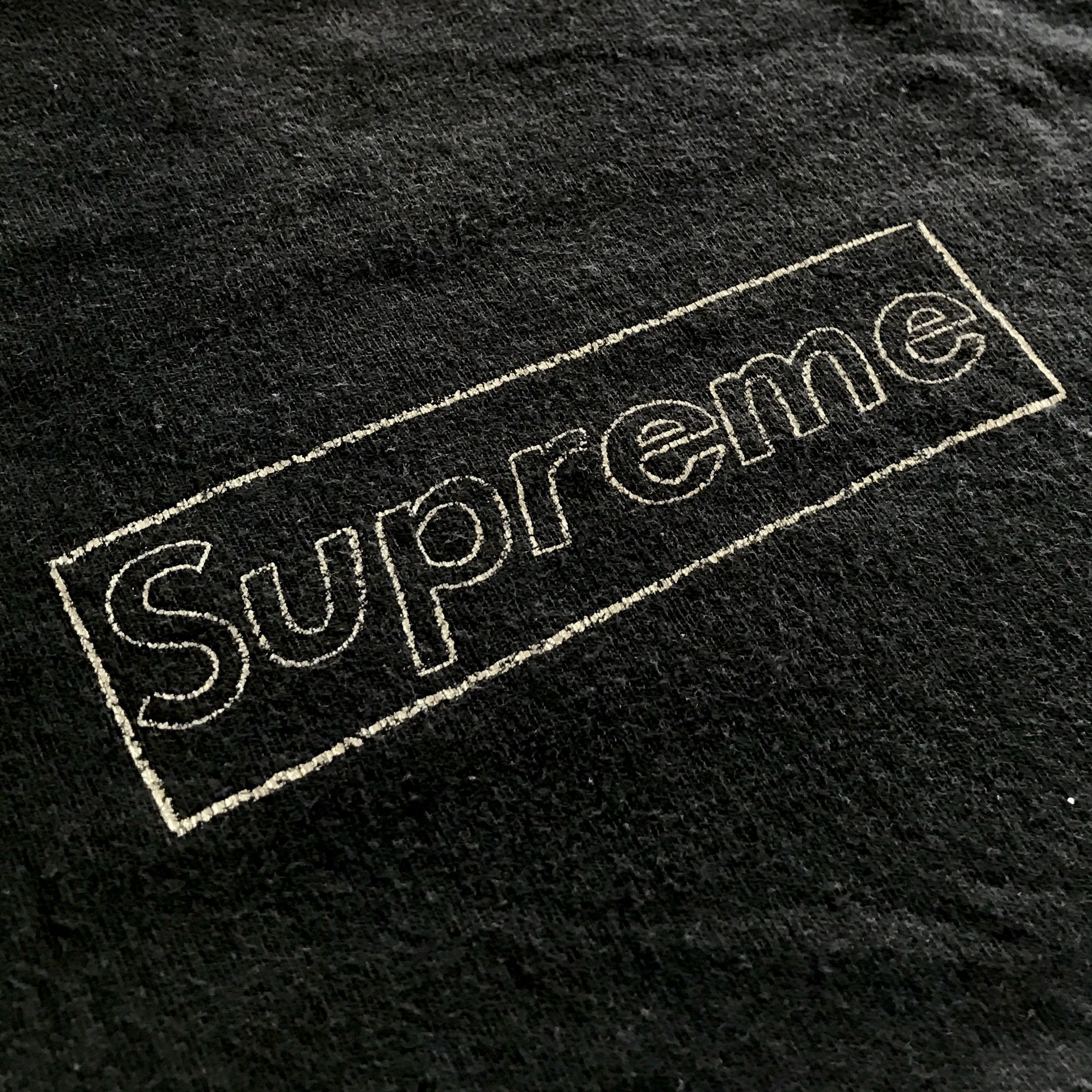 Kaws × Supreme 2002 KAWS Box Logo Tee | Grailed