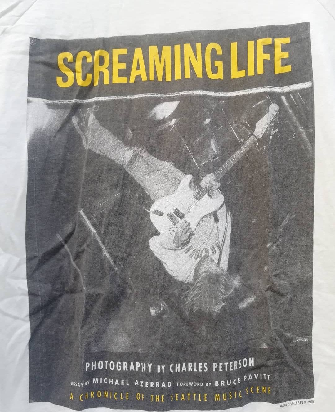 Nirvana Screaming Life Raglan Kurt Cobain Photo by Charles Peterson ...