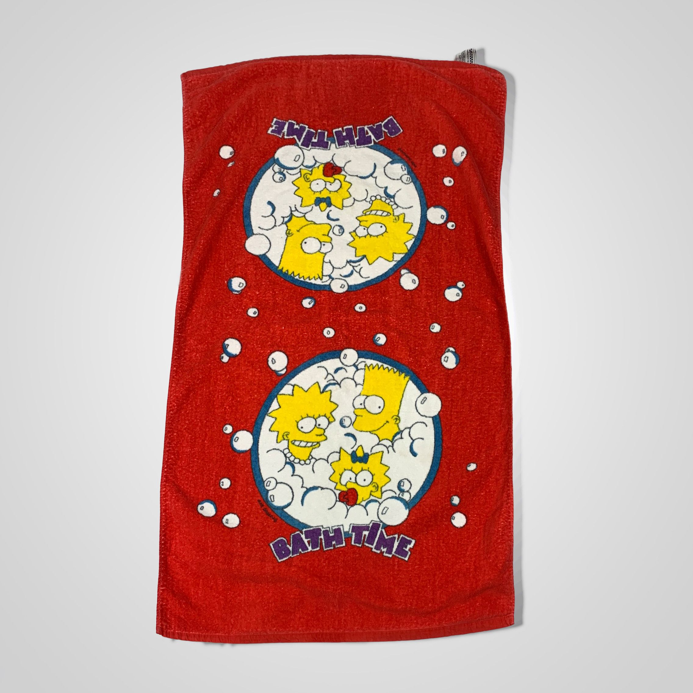 Vintage Rare 1990 The Simpsons Bath Time Beach Bath Towel | Grailed