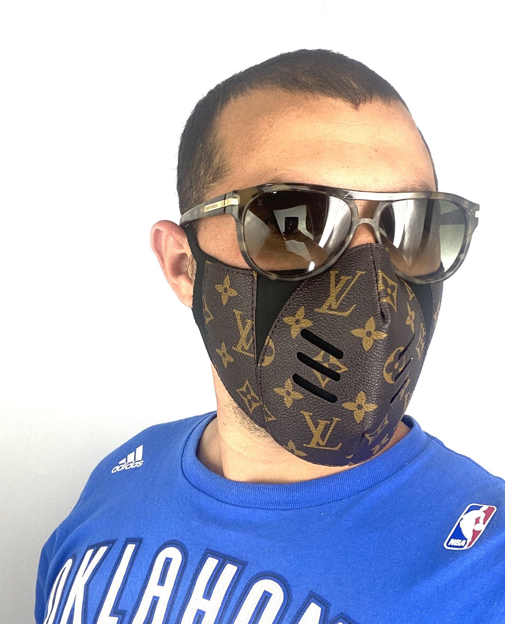 Custom Customized LV face 2 mask leather Louis Vuitton bag | Grailed