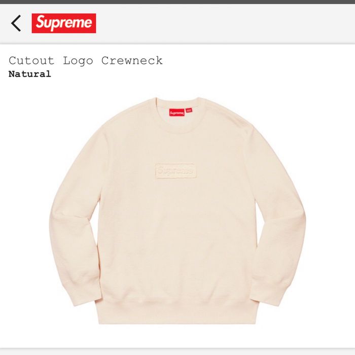 Supreme Supreme Cutout Logo Crewneck | Grailed