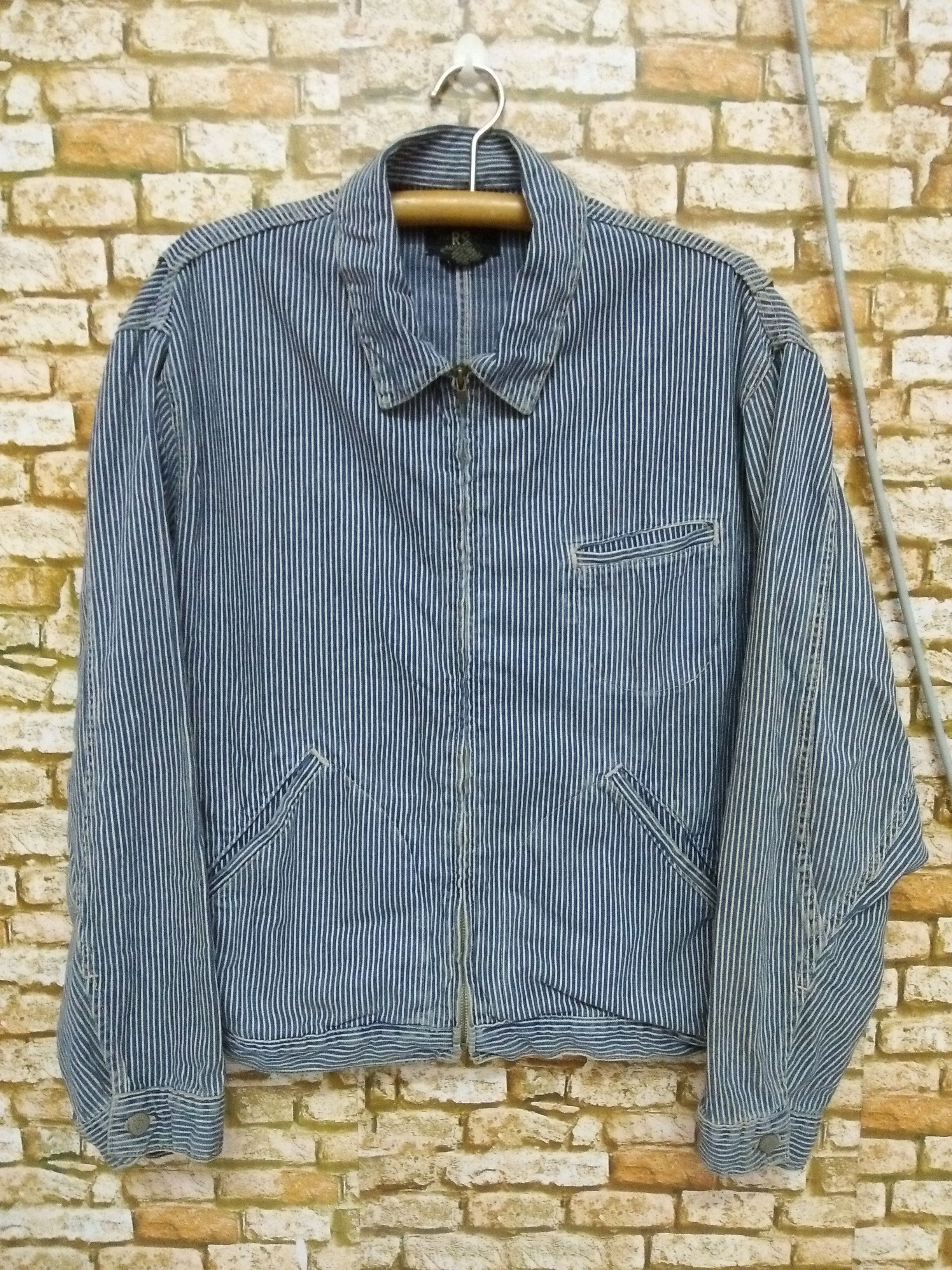 RRL Ralph Lauren × Vintage 90s RRL POLO RALPH LAUREN CHORE JACKET DENIM HICKORY (B244) | Grailed