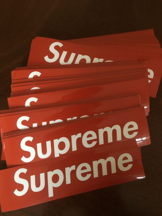 Supreme 100 count Supreme Box Logo Sticker | Grailed