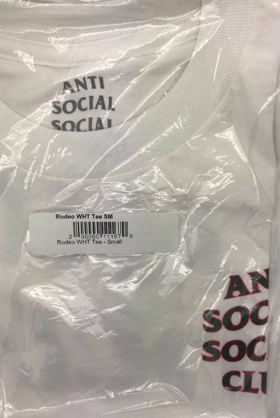 Anti Social Social Club DS ASSC Red Black Logo Rodeo Dr. White Tee ...