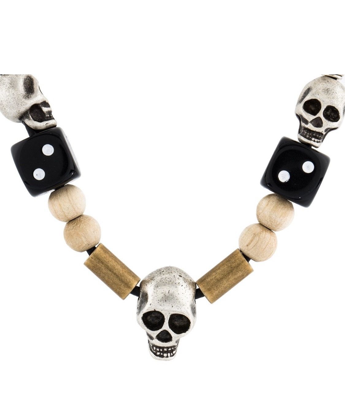 Ambush Design Dior Dior Homme SS18 Skulls Dice Beaded Gold Silver Necklace Grailed