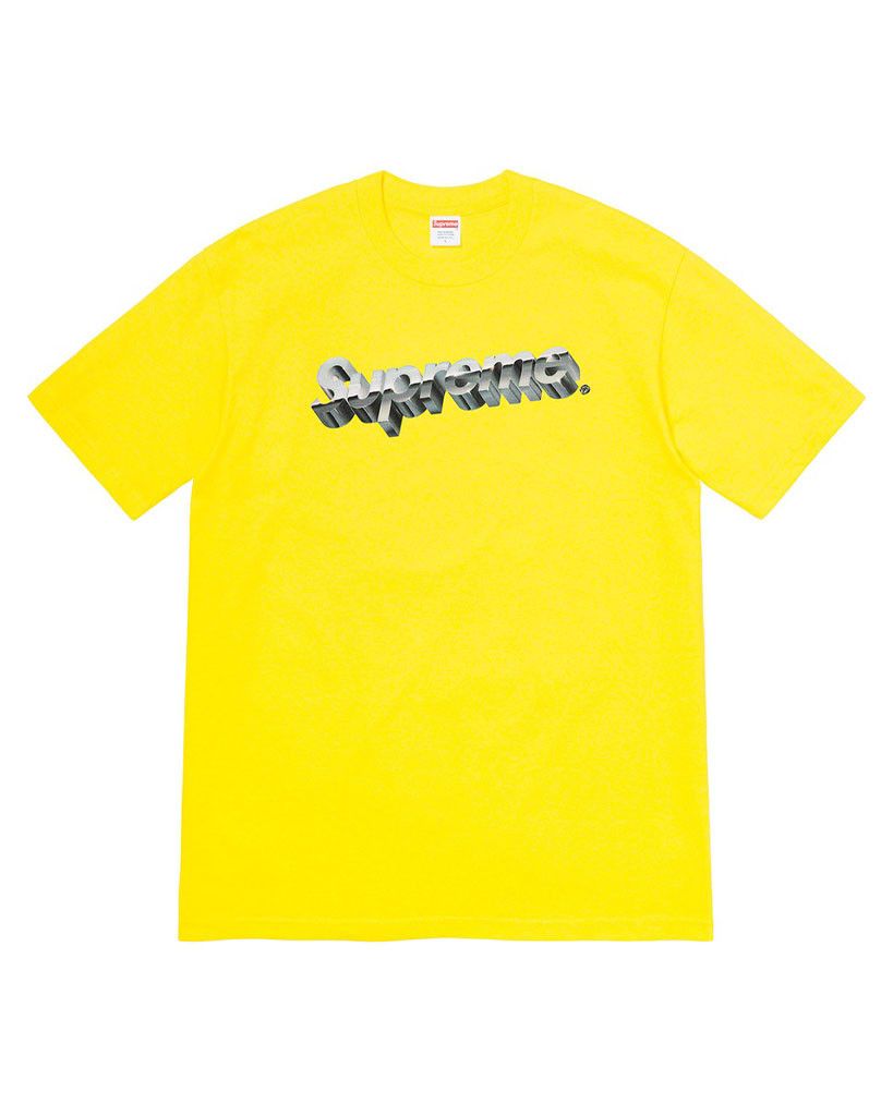 Supreme Supreme SS20 Yellow Chrome Logo T-Shirt | Grailed