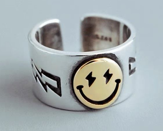 Travis Scott Custom Silver Smiley Ring Not Vlone | Grailed