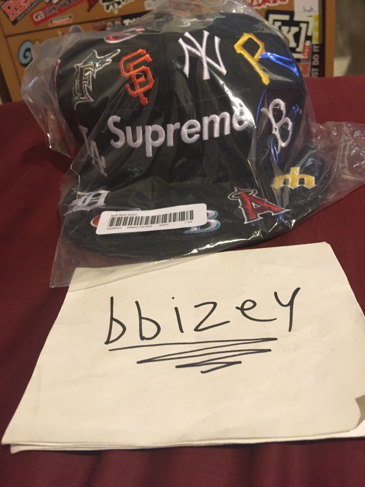 MLB × New Era × Supreme Supreme MLB New Era Navy Hat 7 5/8 | Grailed