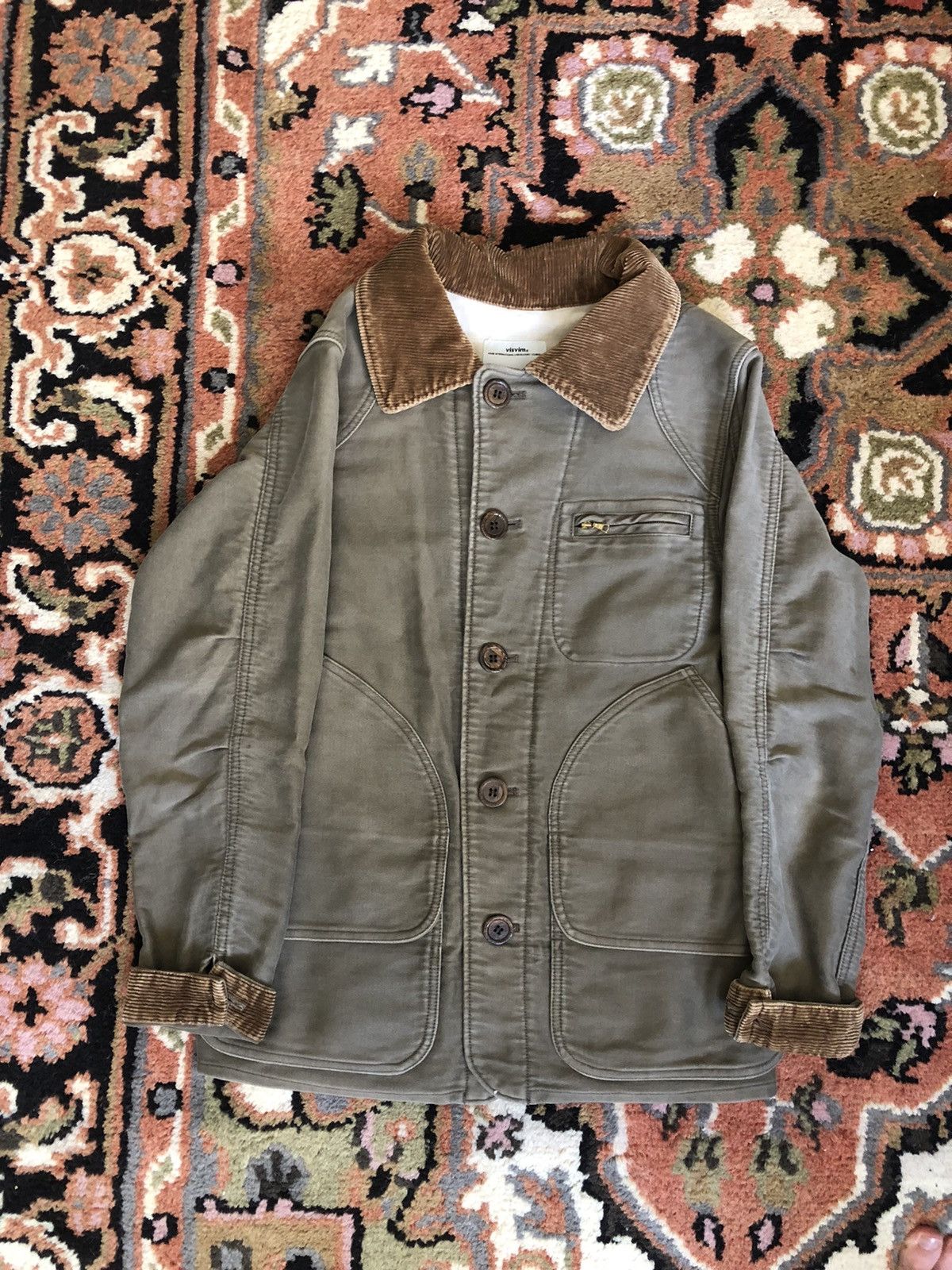 Visvim Visvim Minie Hunting Moleskin Jacket Green DMGD | Grailed
